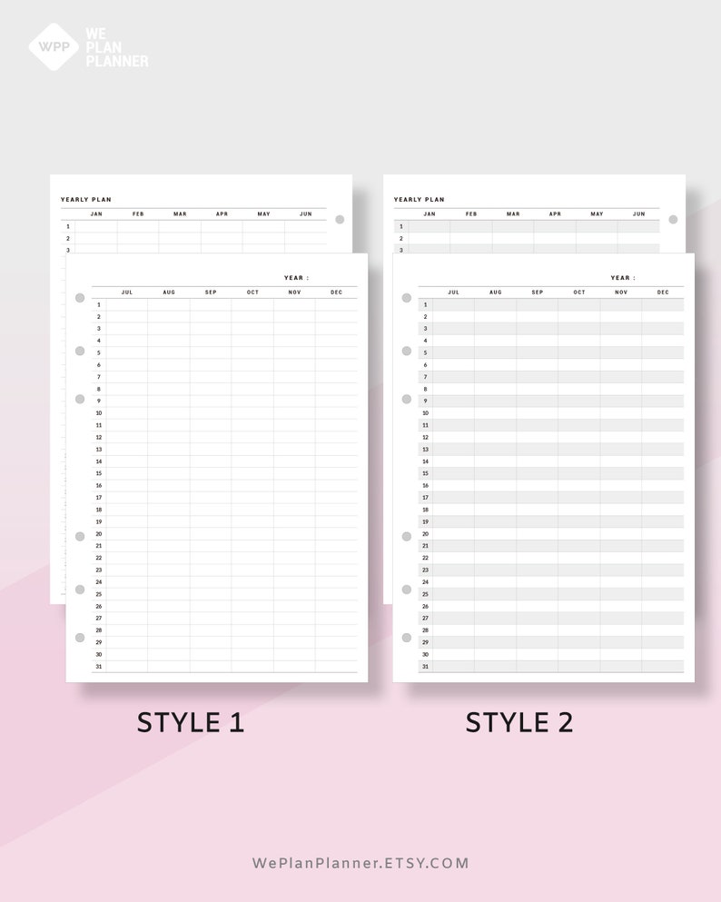 Printable Yearly Planner 2022 Templates Fillable Yearly - Etsy