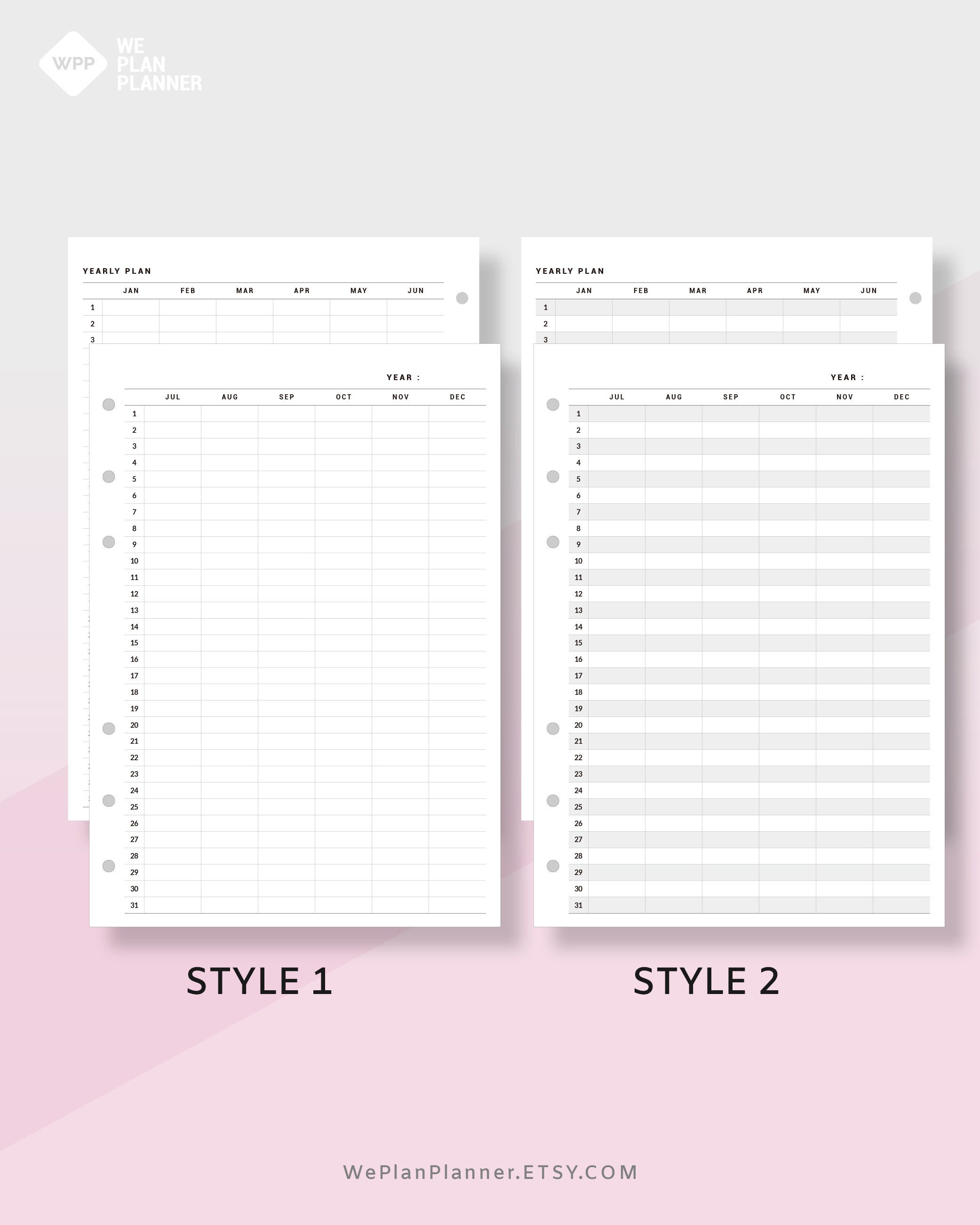 Printable Yearly Planner 2022 Templates Fillable Yearly - Etsy