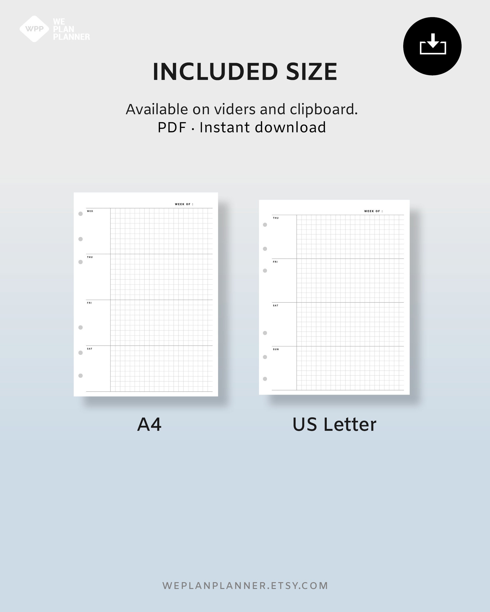 Printable Weekly Schedule Planner Editable Week on 2 Page Weekly to Do ...