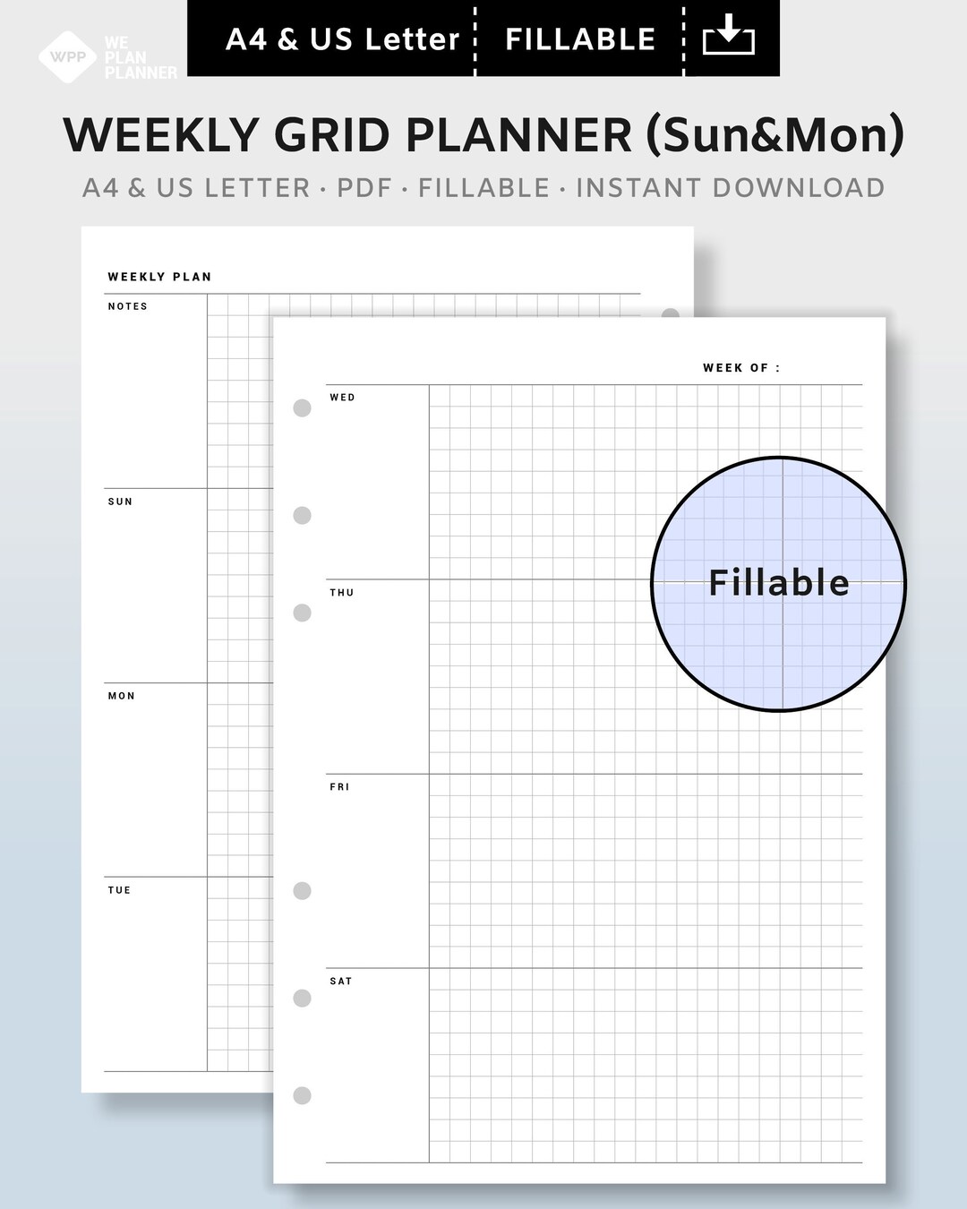Printable Weekly Schedule Planner | Editable Week on 2 Page | Weekly to ...