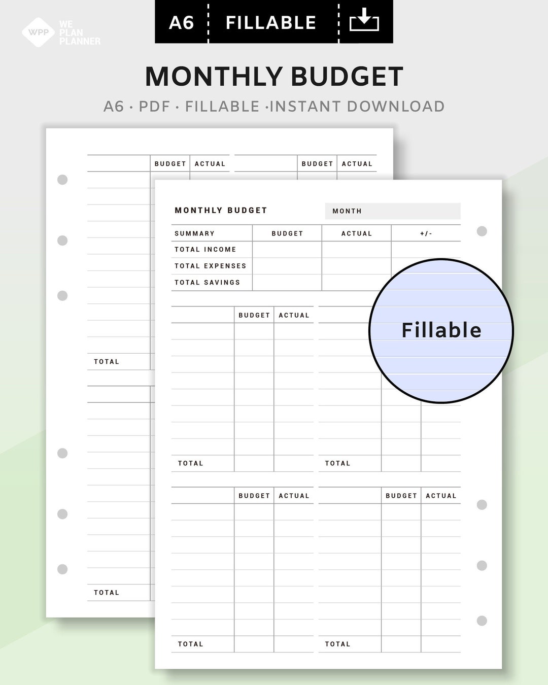 Printable Monthly Budget Planner Template | Monthly Budgeting Organize ...