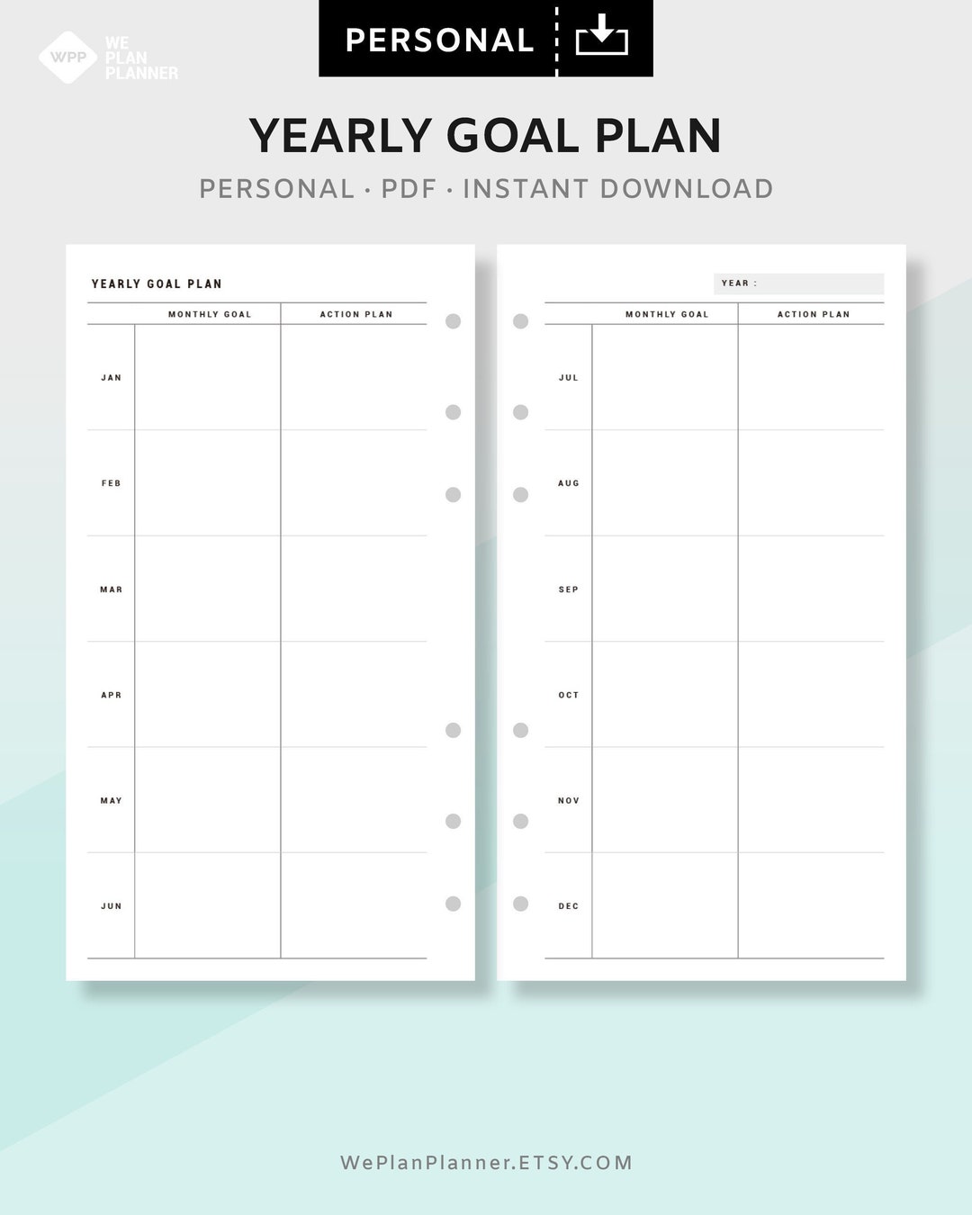 Yearly Goal Planner Goal Setting Annual Goal Plan Goal Action Plan Goal ...