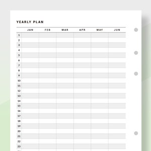 Printable Personal Yearly Planner 2022 Templates Yearly Overview Year ...