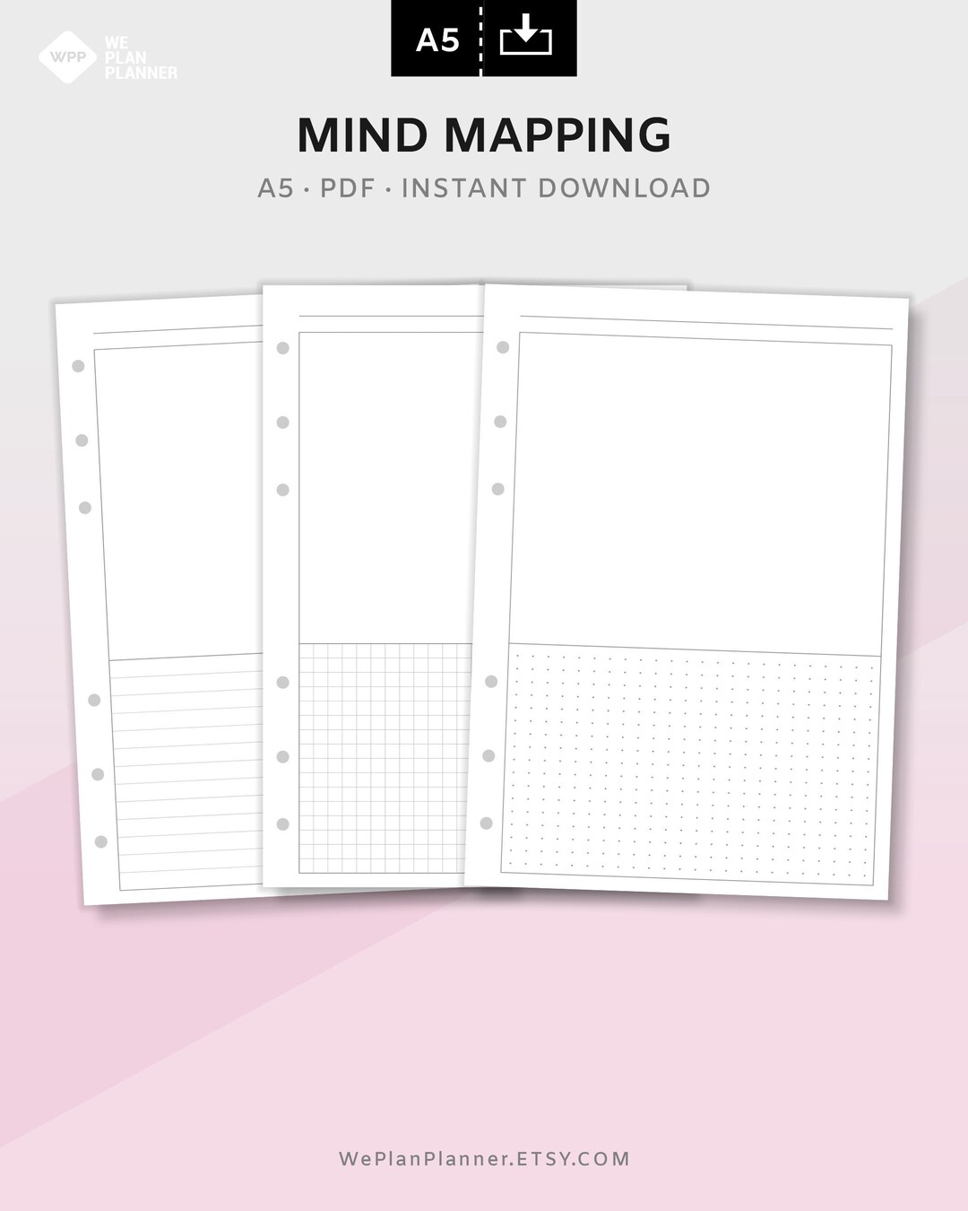 Mind Mapping Brain Dumps Printable Planner Inserts Idea - Etsy UK