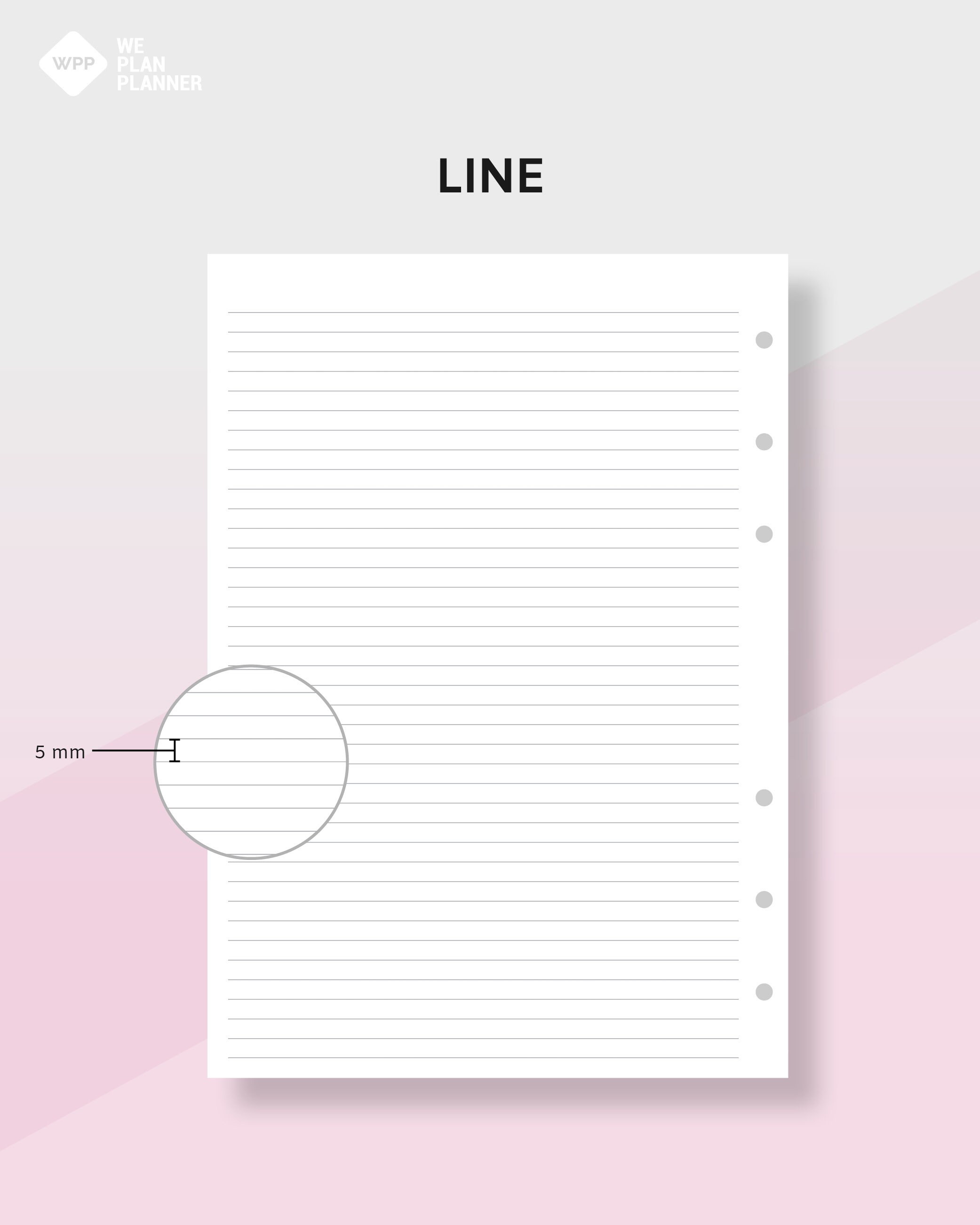 Grid Dotted Lined Paper Printable Planner Inserts Study Note Template ...