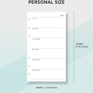 Printable 2022-2023 Yearly Overview Planner Simple Year at a Glance on ...