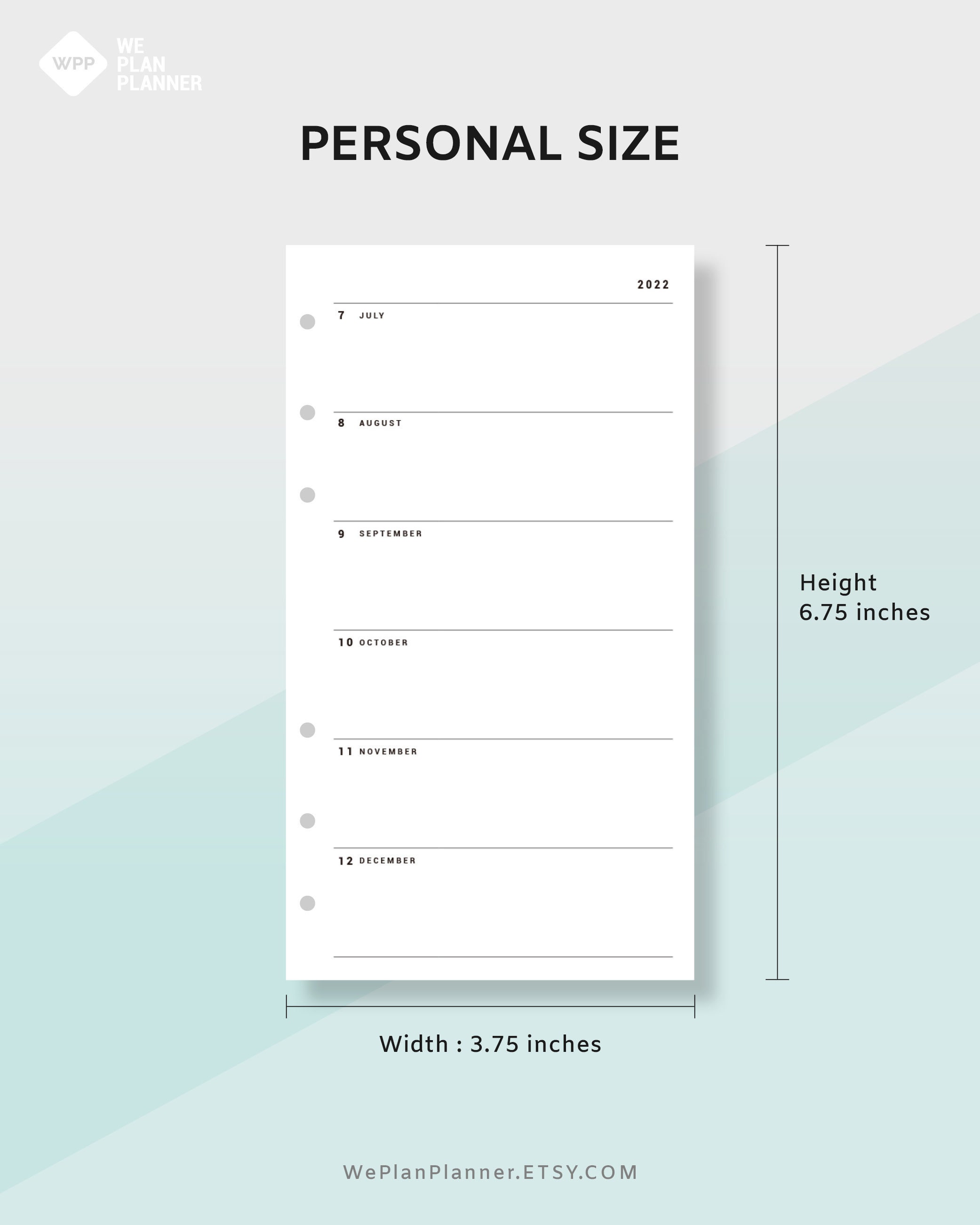 Printable 2022-2023 Yearly Overview Planner Simple Year at a Glance on ...