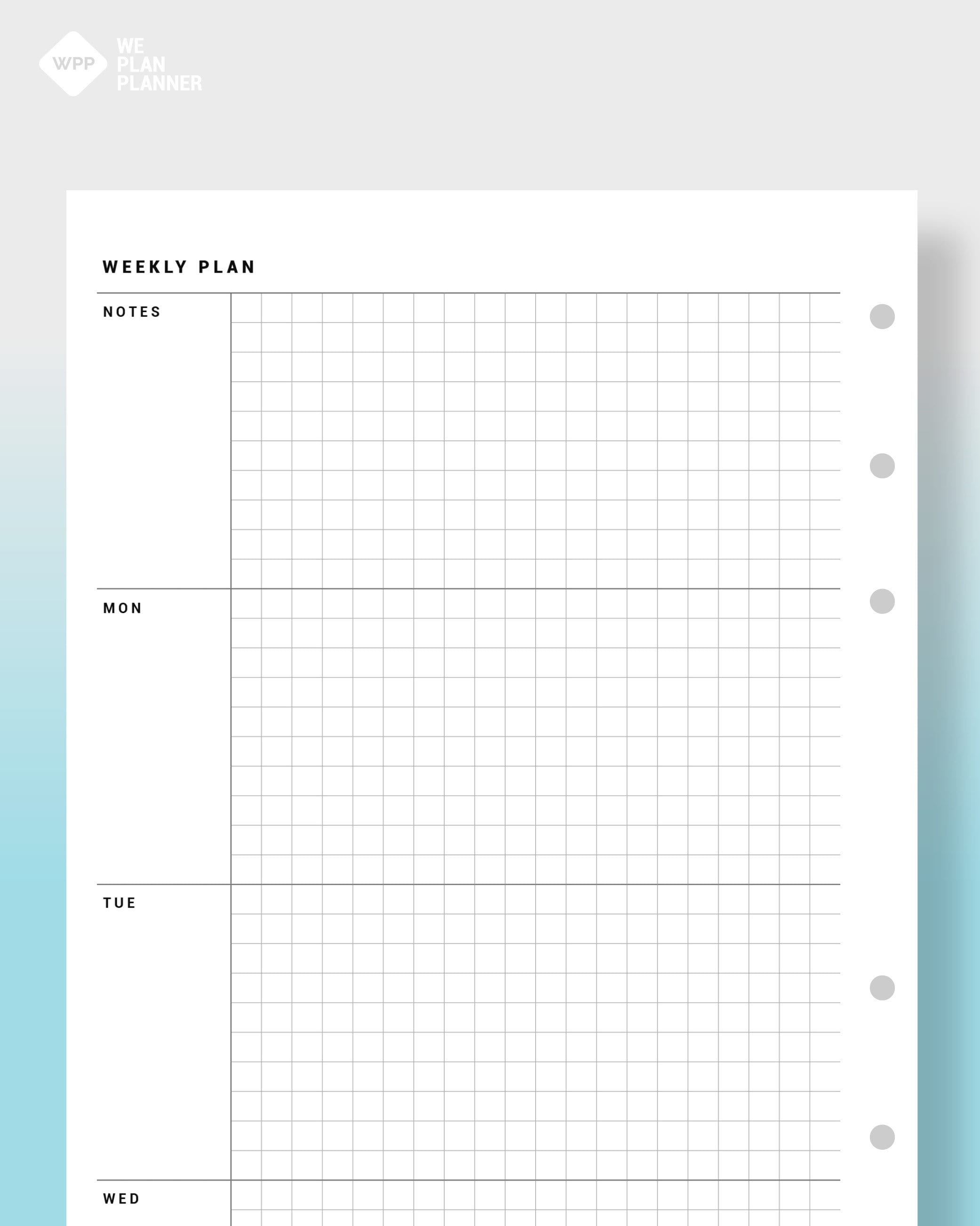 Printable Weekly Schedule Planner Inserts Editable Week on 2 - Etsy