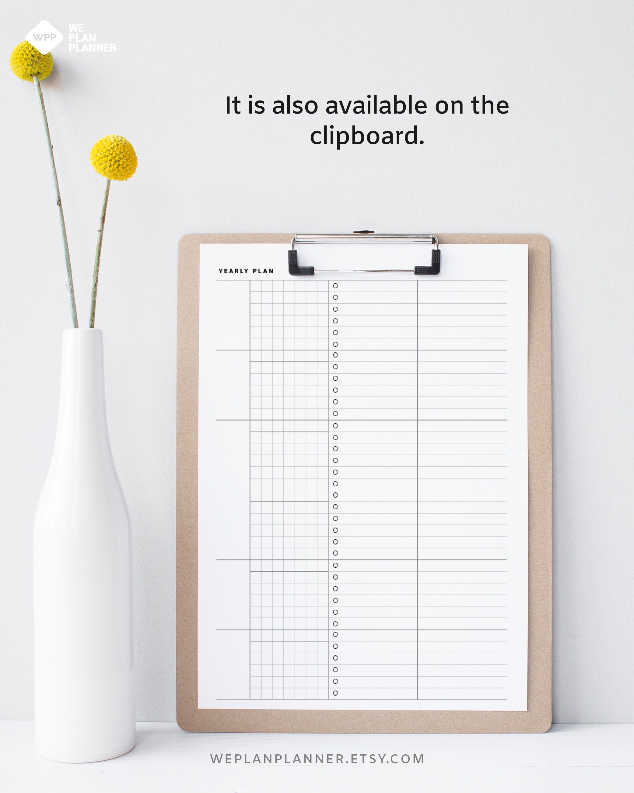 Year at a Glance Printable Undated Yearly Planner Printable - Etsy