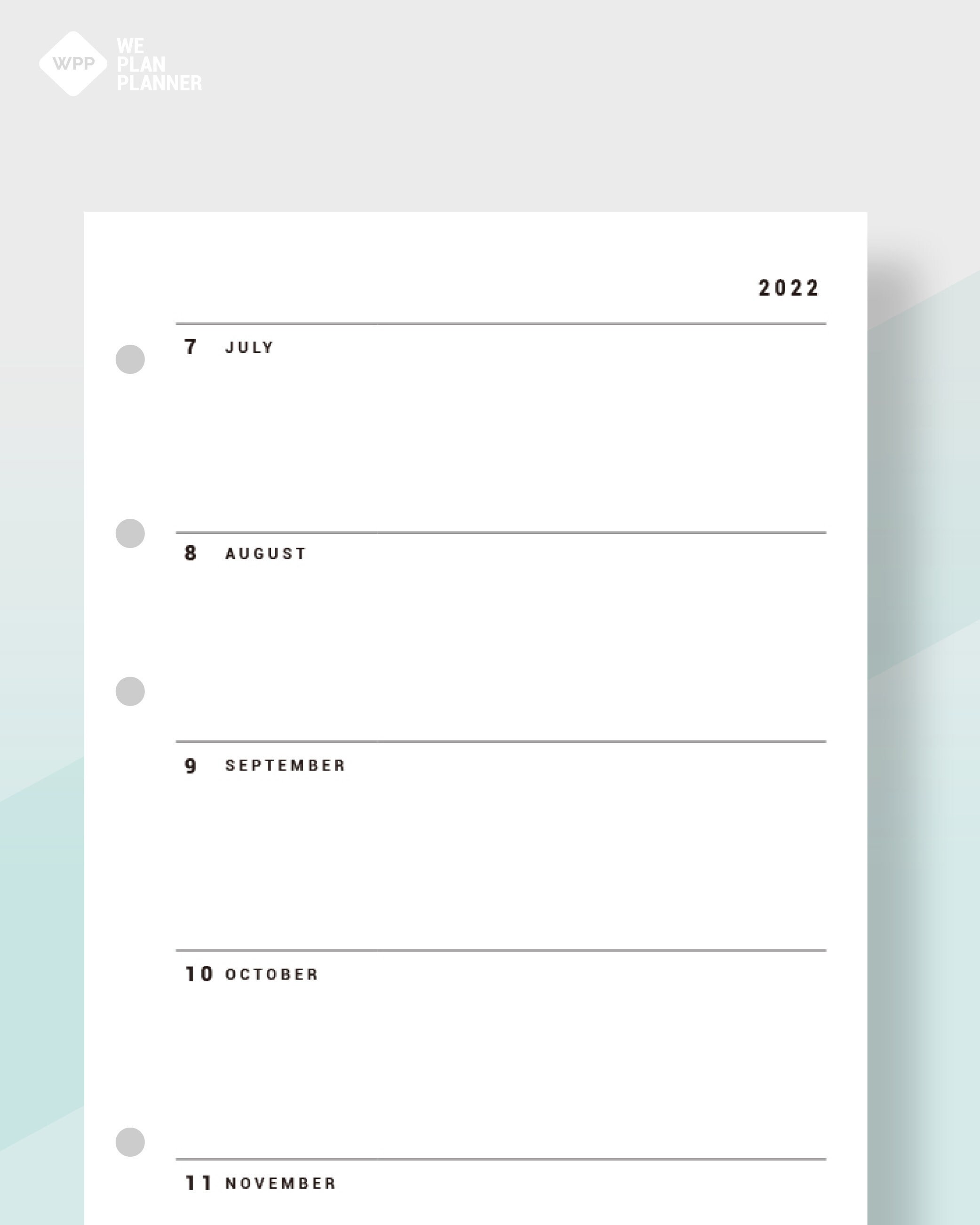 Printable 2022-2023 Yearly Overview Planner Simple Year at a Glance on ...