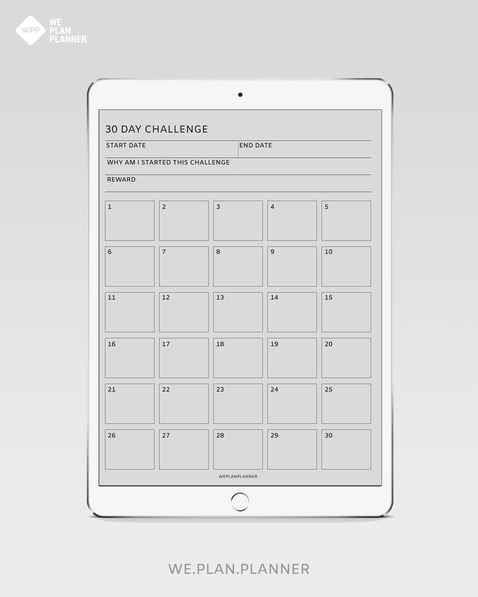 30 Day Challenge Tracker Digital Planner Month Goal Tracker Goodnotes ...