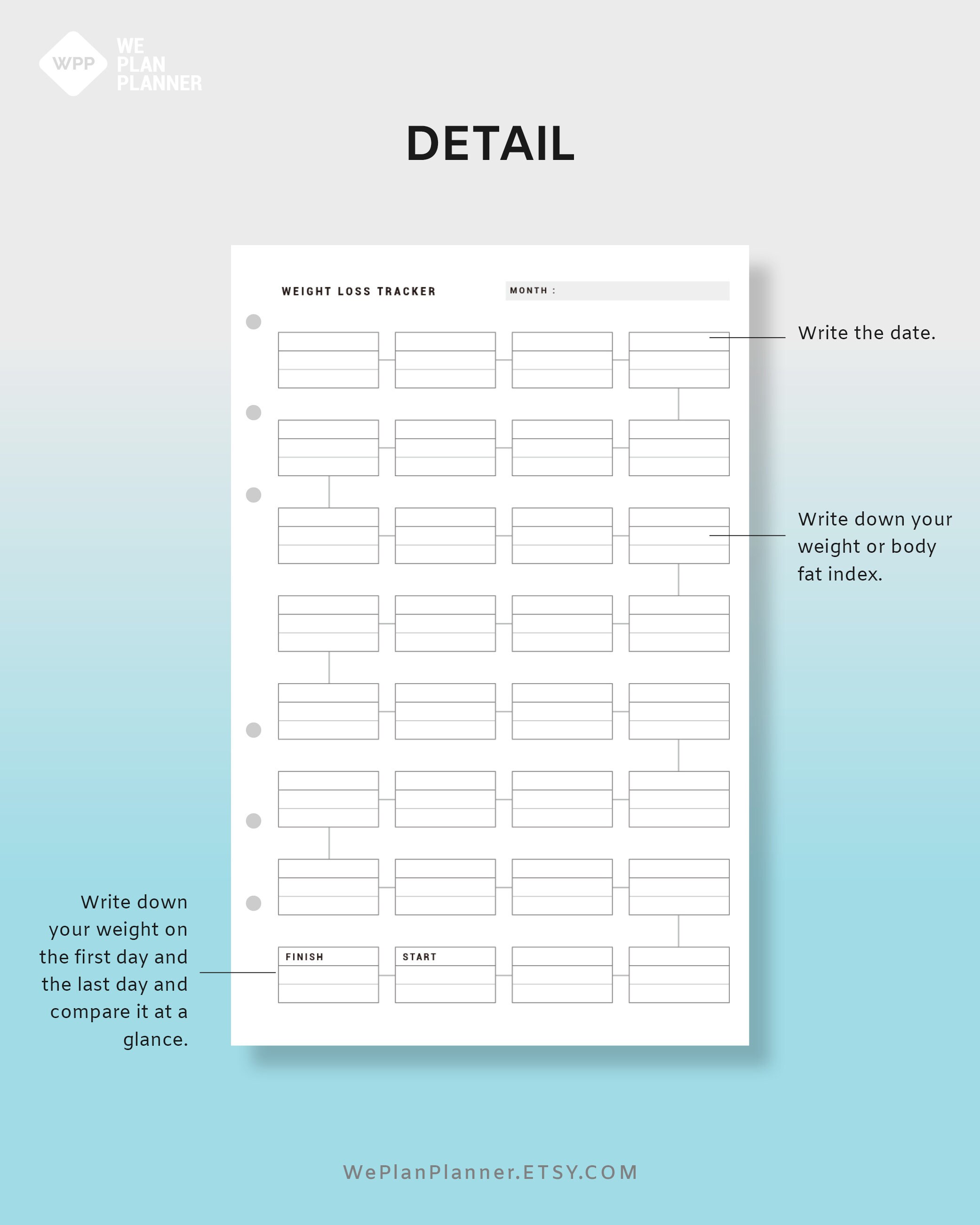 Daily Health Fitness Plan Printable Weight Loss Tracker Health ...