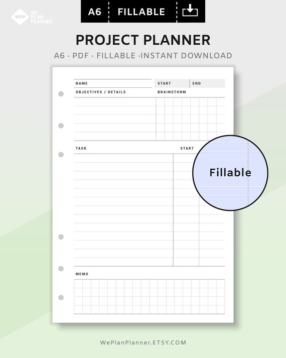 Goal Productivity Plan Sheets A5 PDF Schedule Planner Printable Work ...