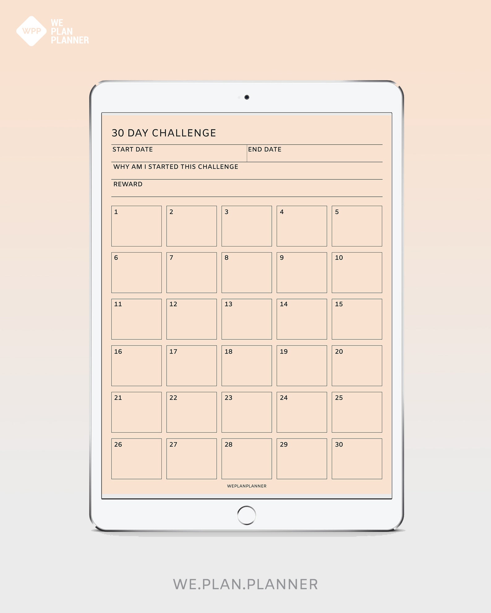 30 Day Challenge Tracker Digital Planner Month Goal Tracker Goodnotes ...