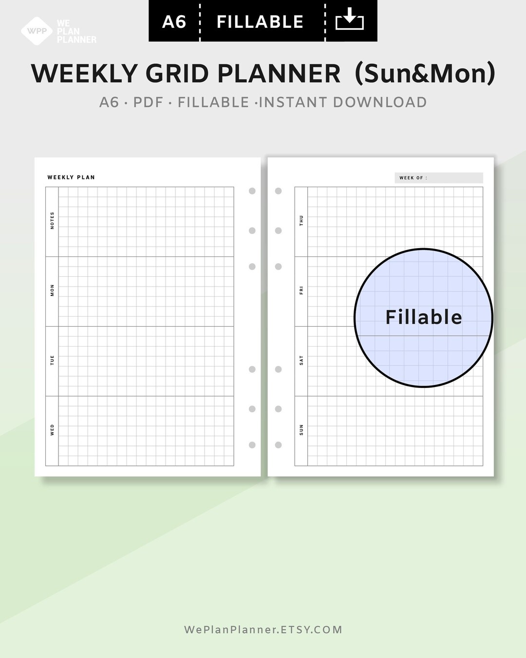 Printable Weekly Schedule Planner Inserts | Editable Week on 2 Page ...