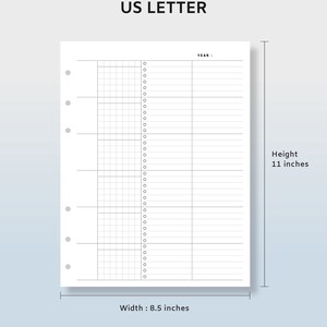 Year at a Glance Printable Undated Yearly Planner Printable Goal ...