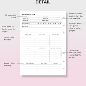 Study Group Project Management Plan Student Planner College School Team ...