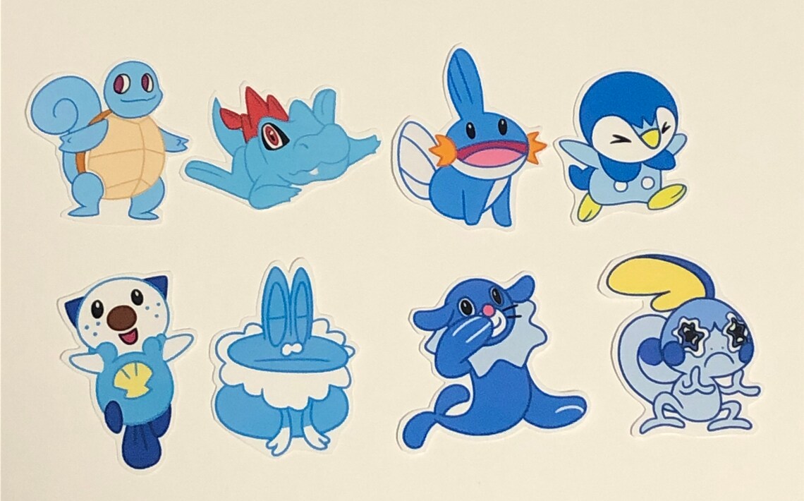Pokemon Starter Sticker Pack Paquete de inicio de agua | Etsy