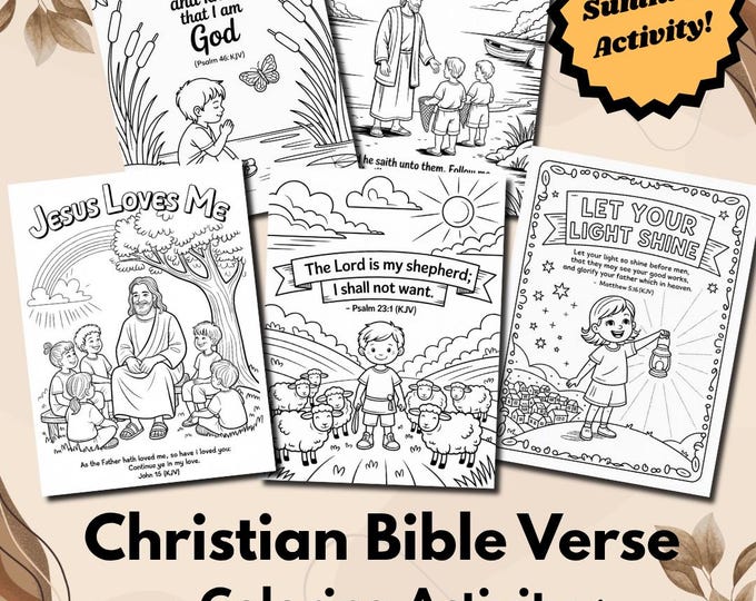 Preschool Christian Bible Verse Homeschool Sunday School Printable ...