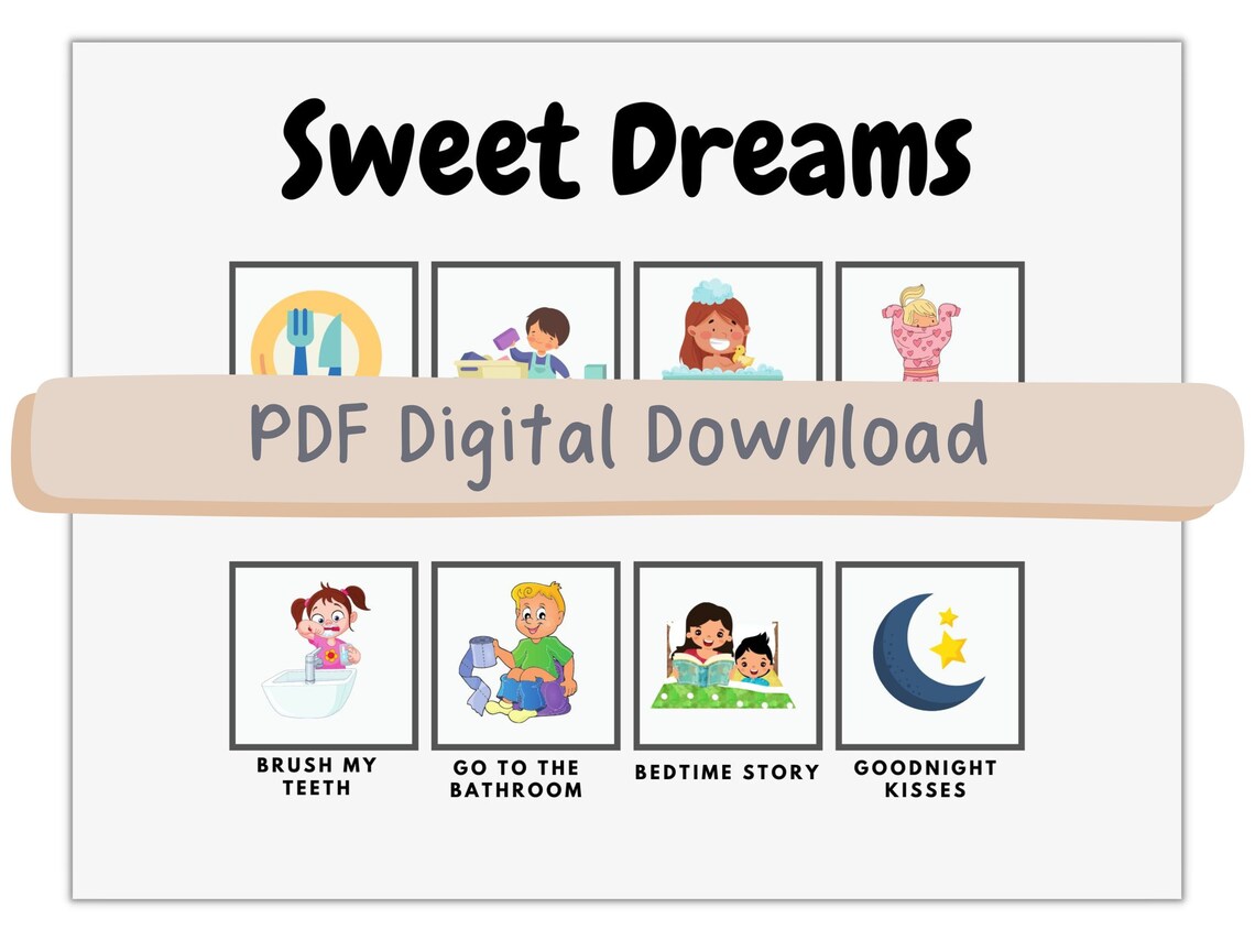 Morning Routine Chart, Bedtime Routine, Visual Schedule, Printable ...