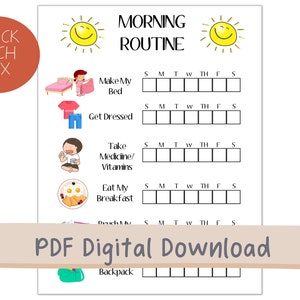 Good Morning Chore List, Children's Job Poster, Daily Task List ...