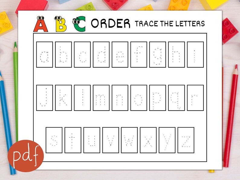 ABC Order ABC Fill In Montessori Printable Homeschool - Etsy