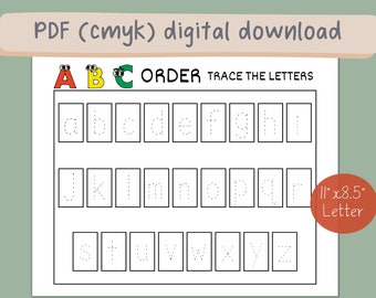 ABC Order, ABC Fill In, Montessori Printable, Homeschool Printable ...