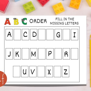 ABC Order, ABC Fill In, Montessori Printable, Homeschool Printable ...