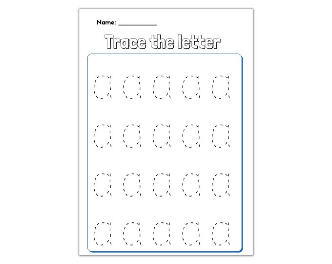 26 Printable Alphabet Lower Case Letters Tracing Worksheets - Etsy