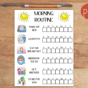 Good Morning Chore List, Children's Job Poster, Daily Task List ...