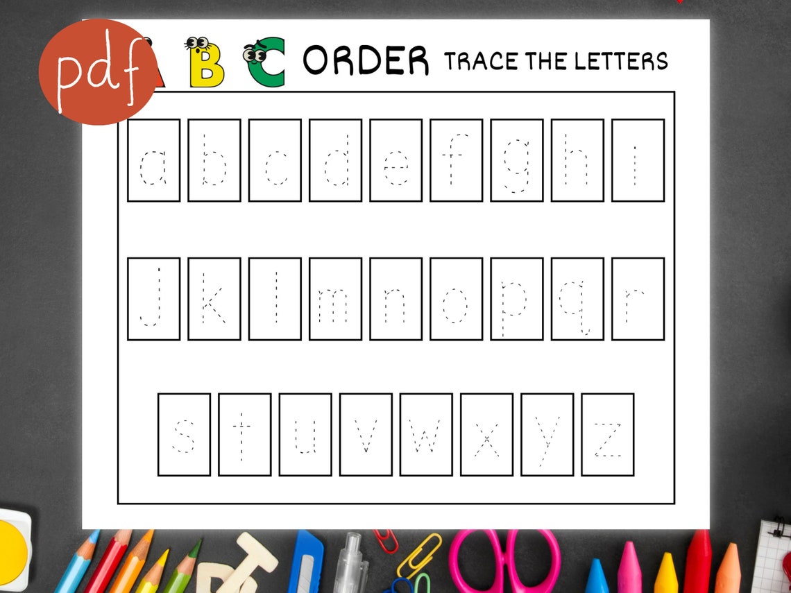 ABC Order ABC Fill In Montessori Printable Homeschool - Etsy