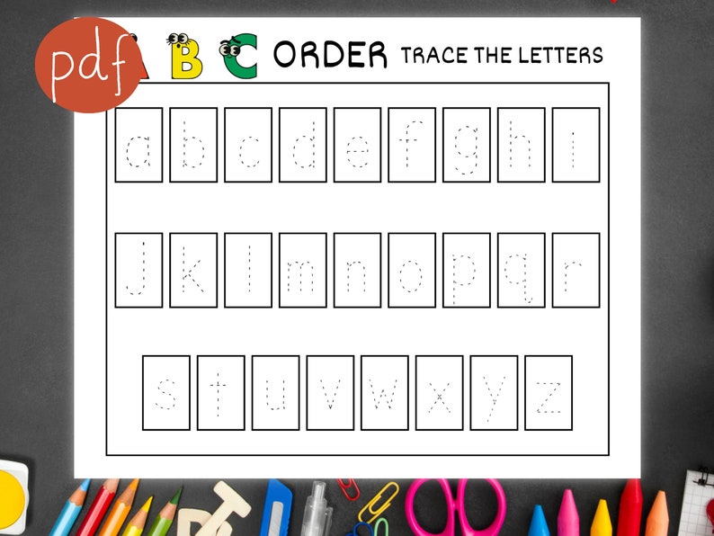 ABC Order ABC Fill In Montessori Printable Homeschool - Etsy
