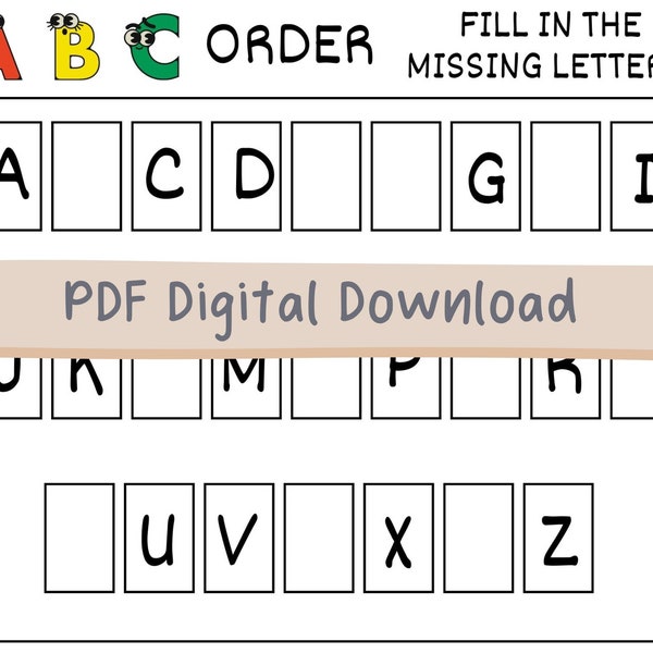 Upper Lower Case Abc Printable - Etsy