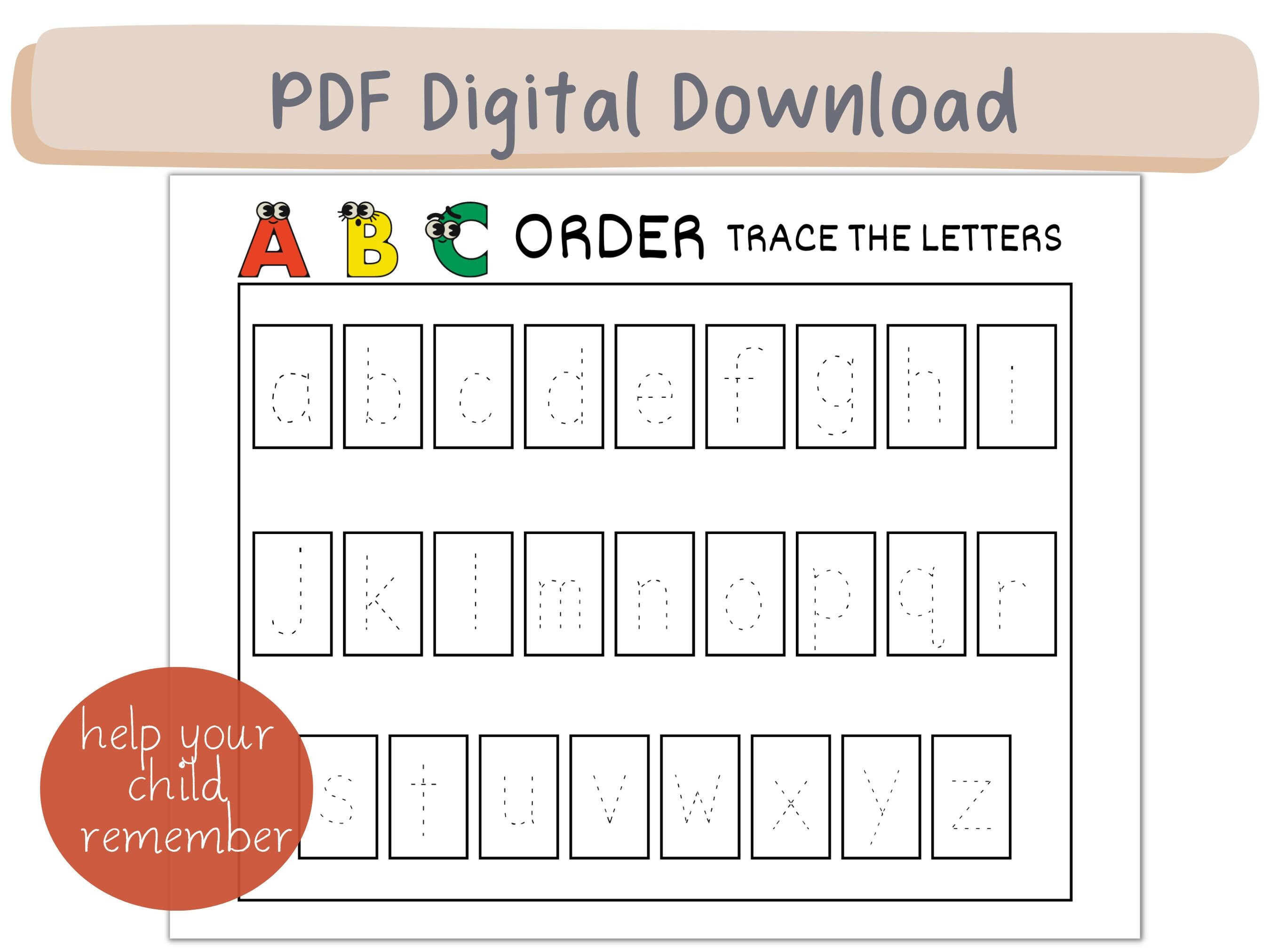 ABC Order, ABC Fill In, Montessori Printable, Homeschool Printable ...