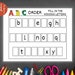 ABC Order, ABC Fill In, Montessori Printable, Homeschool Printable ...