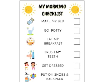 Visual Checklist for Kids - Etsy