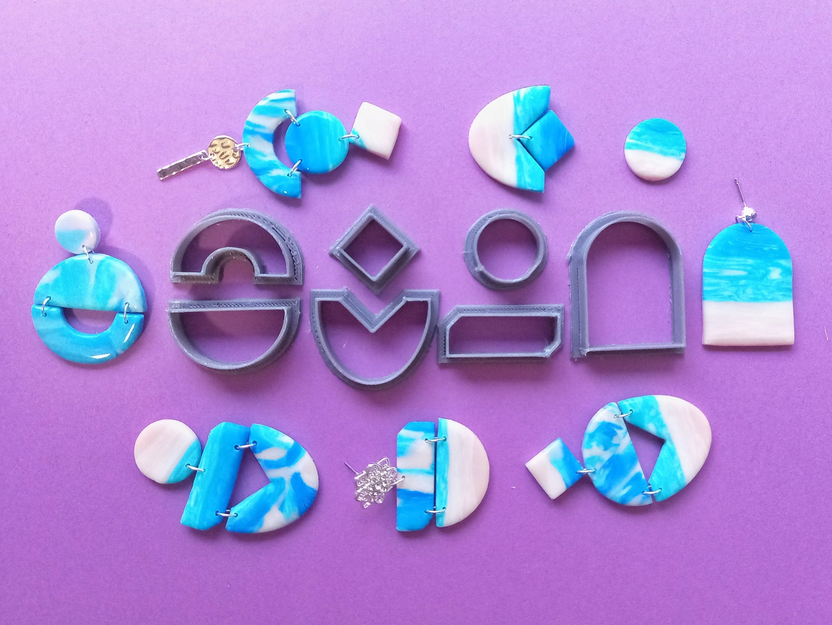 Set D 7 Pcs Polymer Clay Cutter Set Unique Clay Cutters - Etsy Australia