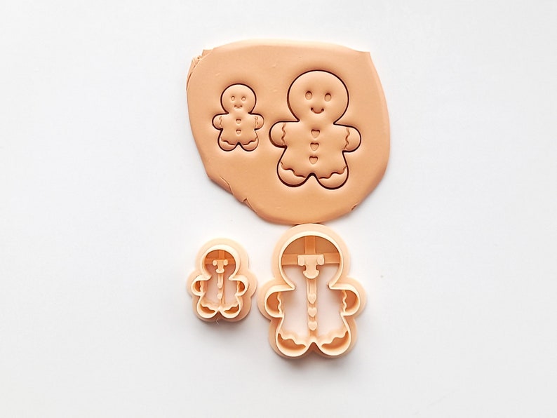 Christmas Xmas Gingerbread Man Polymer Clay Cutter | Tree Decoration ...