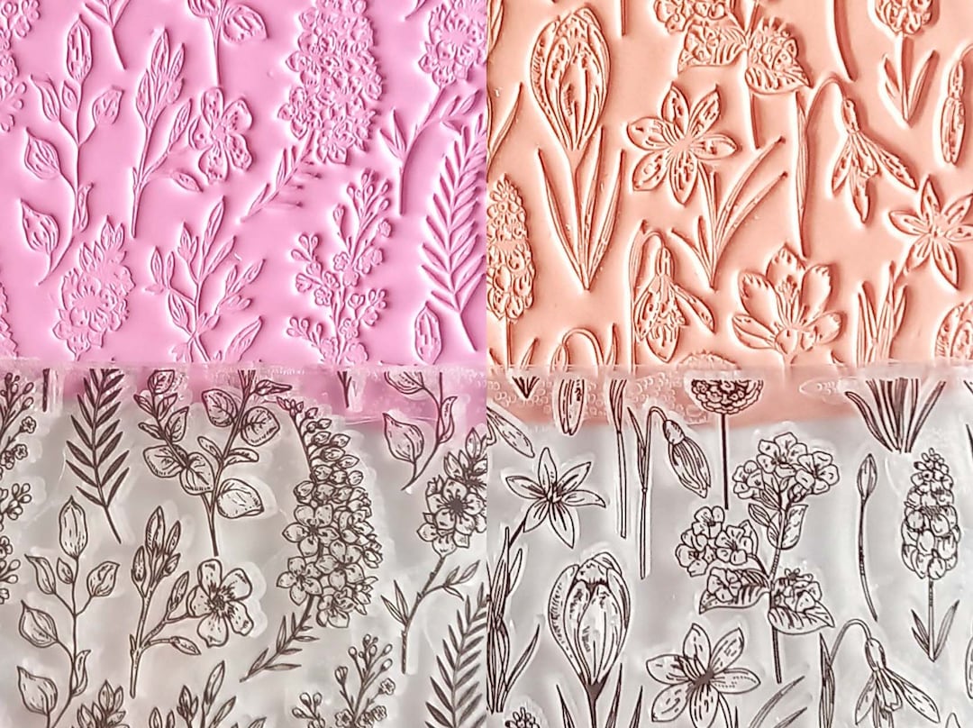 Flower Silicone Texture Mats for Polymer Clay Clay Making - Etsy