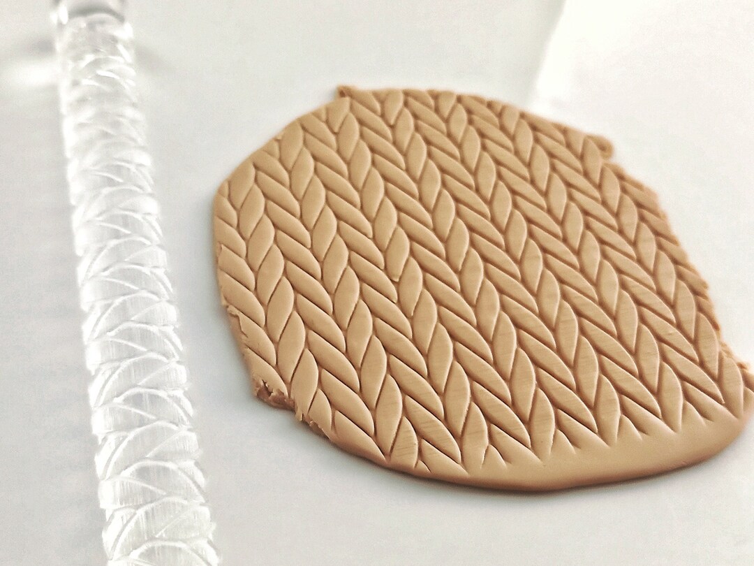 Knit Pattern Clay Texture Roller | Textured Acrylic Embossing Rolling ...