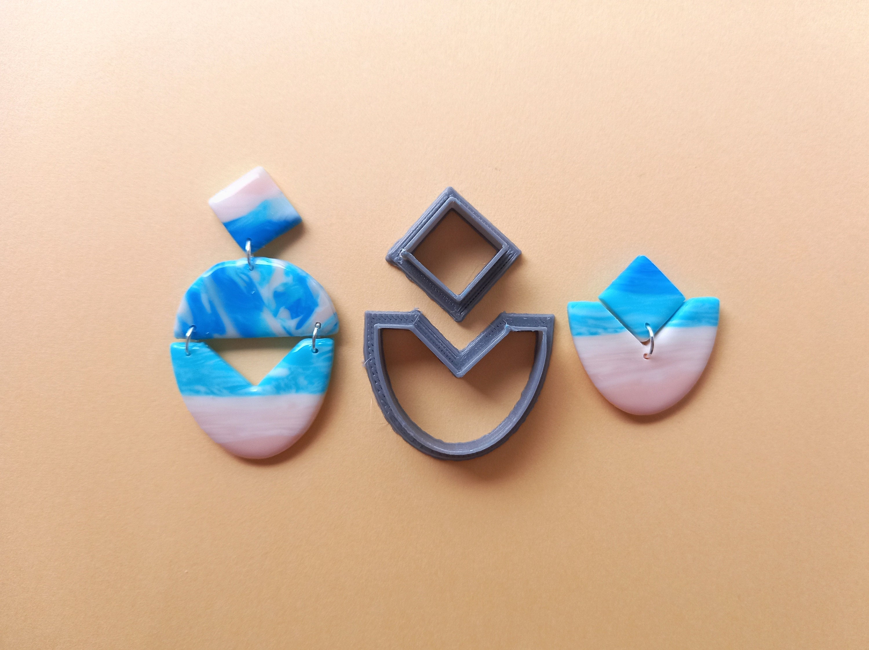 Set D 7 Pcs Polymer Clay Cutter Set Unique Clay Cutters | Etsy