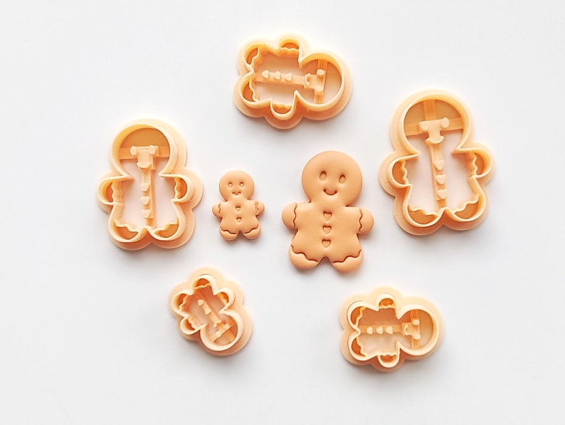 Christmas Xmas Gingerbread Man Polymer Clay Cutter | Tree Decoration ...
