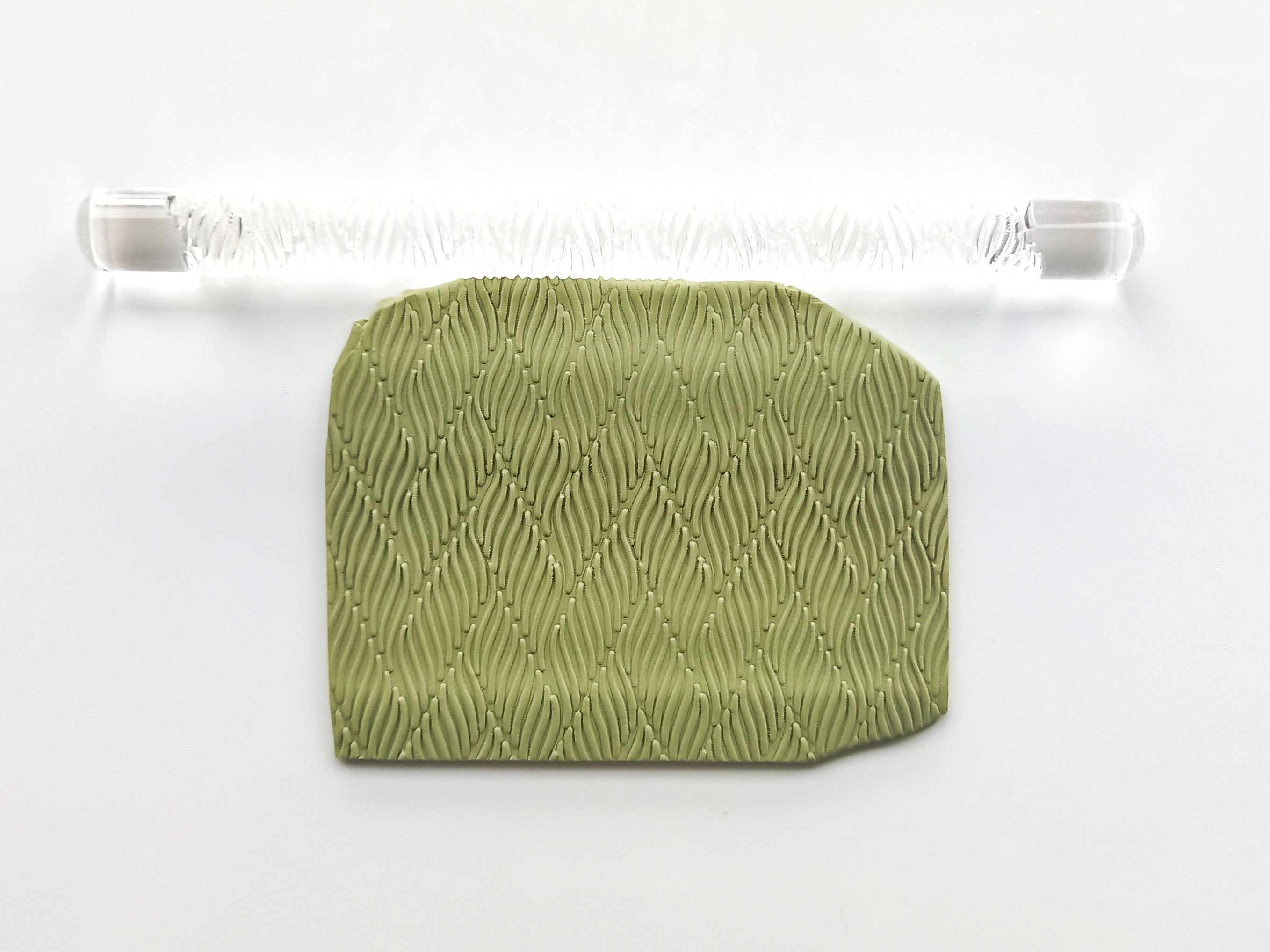 Wavy Fin Pattern Clay Texture Roller | Textured Acrylic Embossing ...