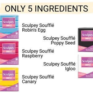 Polymer Clay Colour Recipe Guide | Sculpey Soufflé Color Mixing ...