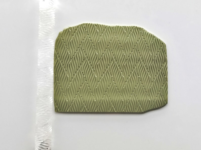Wavy Fin Pattern Clay Texture Roller Textured Acrylic - Etsy
