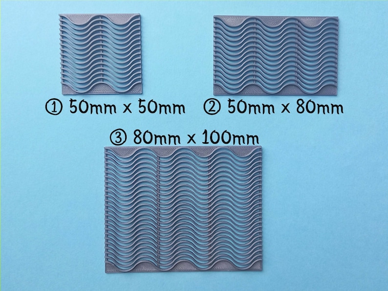 Texture Stamp Tile for Polymer Clay | Imprint Embossing Wave Line ...