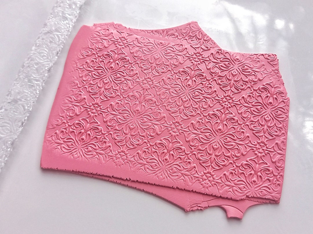 Royal Tapestry Pattern Clay Texture Roller | Textured Acrylic Embossing ...