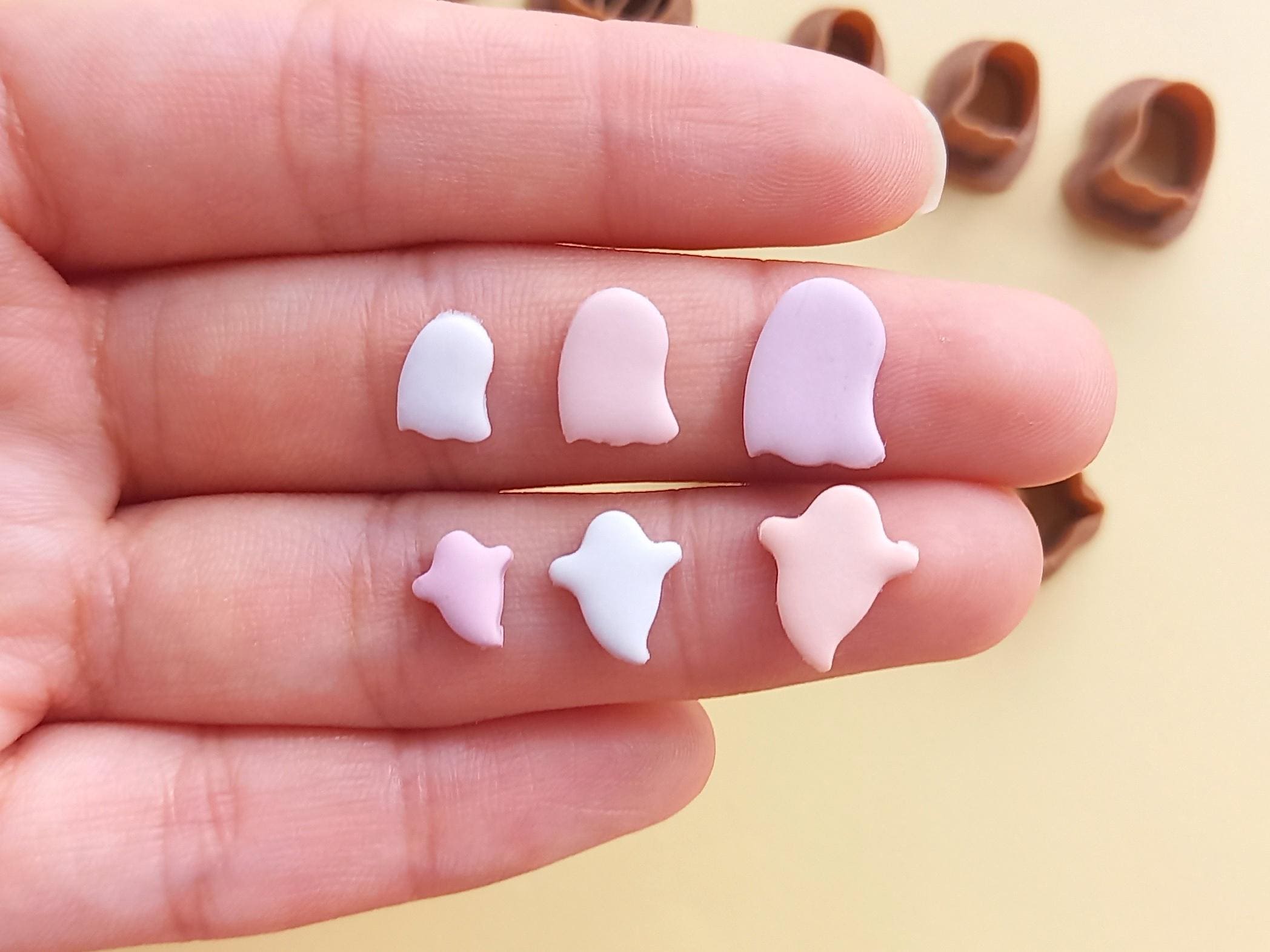 Halloween Theme Micro Pumpkin Bat Ghost Polymer Clay Cutter Set | Clay ...