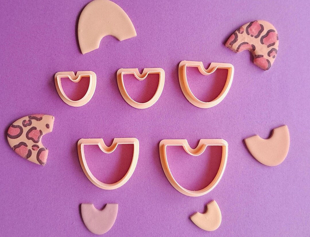 D Shape U Shape Blossom Smile Polymer Clay Cutter Set | Unique Clay ...