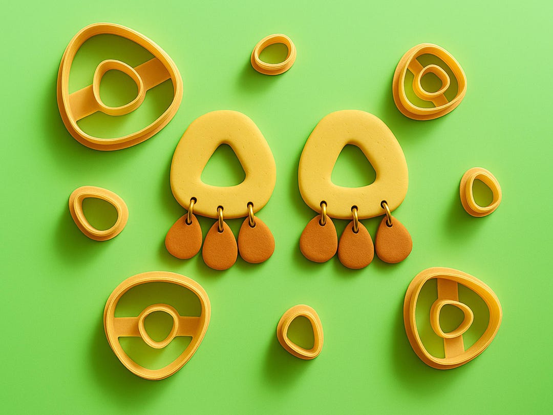 Triangle Donut Set Polymer Clay Cutter Set of 5 | Unique Clay Cutters ...